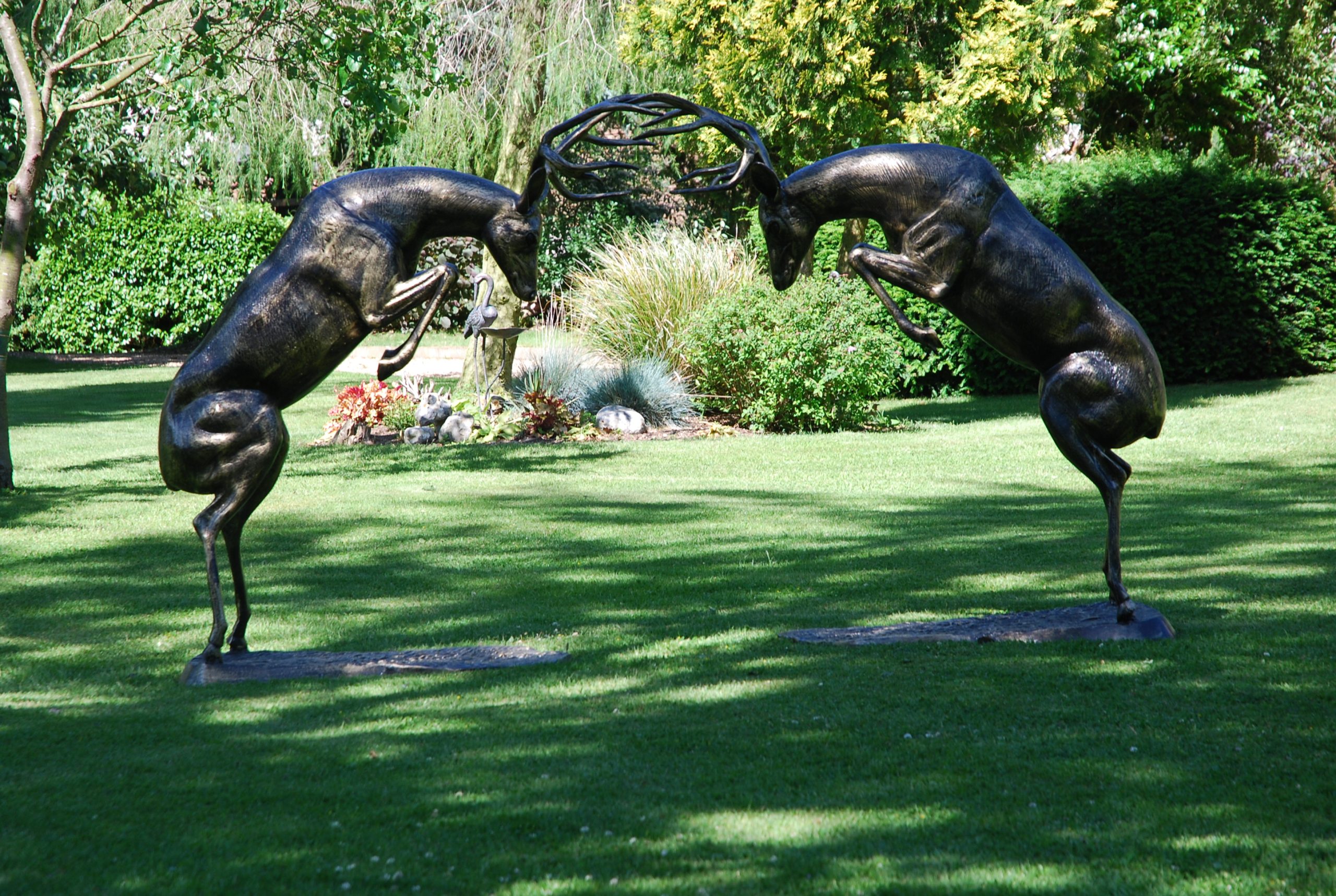 Pair Of Rutting Stags - Garden Wonders UK